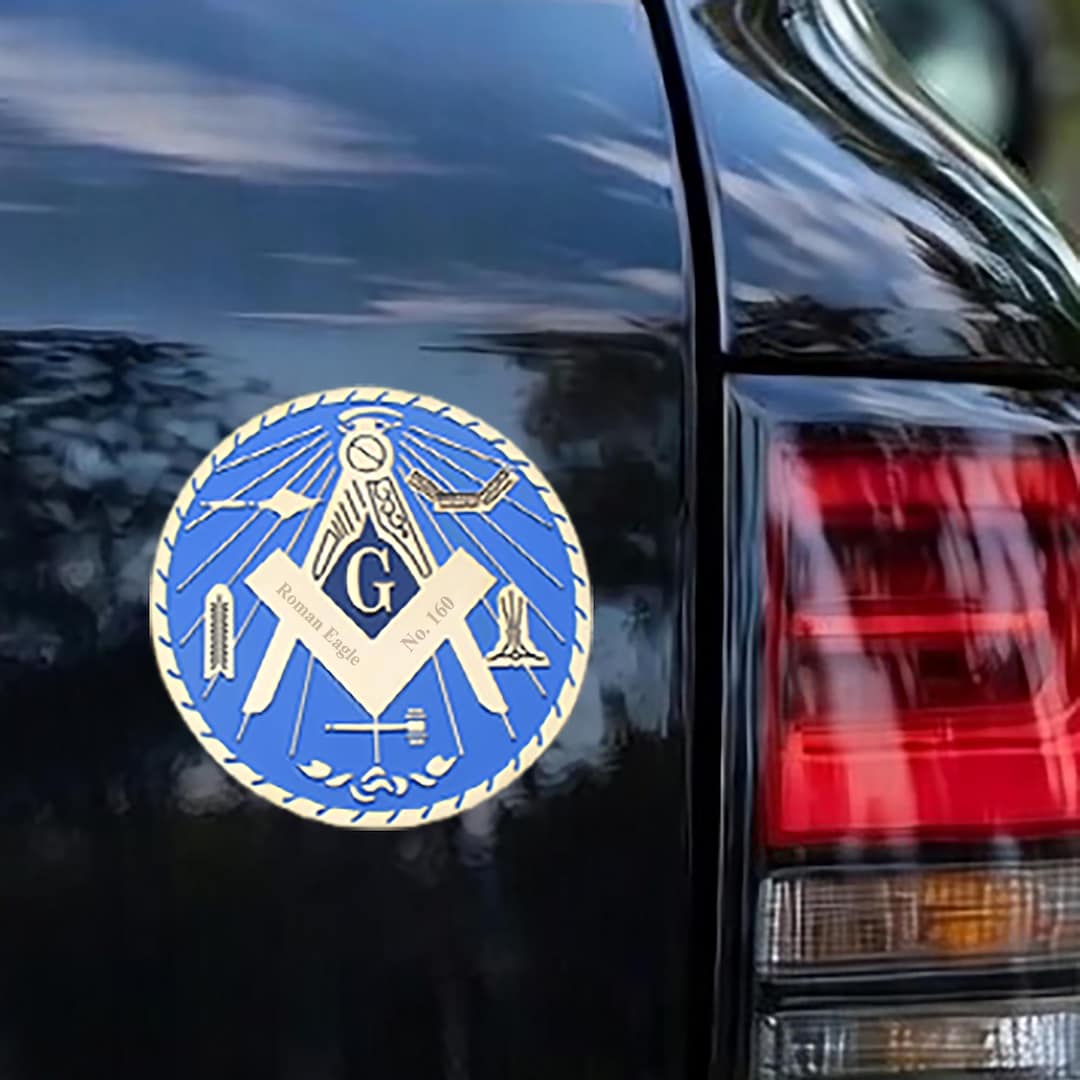 Personalised With Lodge Name & Number Design Masonic Car Badge Emblem ...