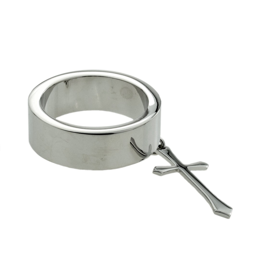 Stainless Steel Tie Ring With Cross Decoration for Men's Neck Tie With ...