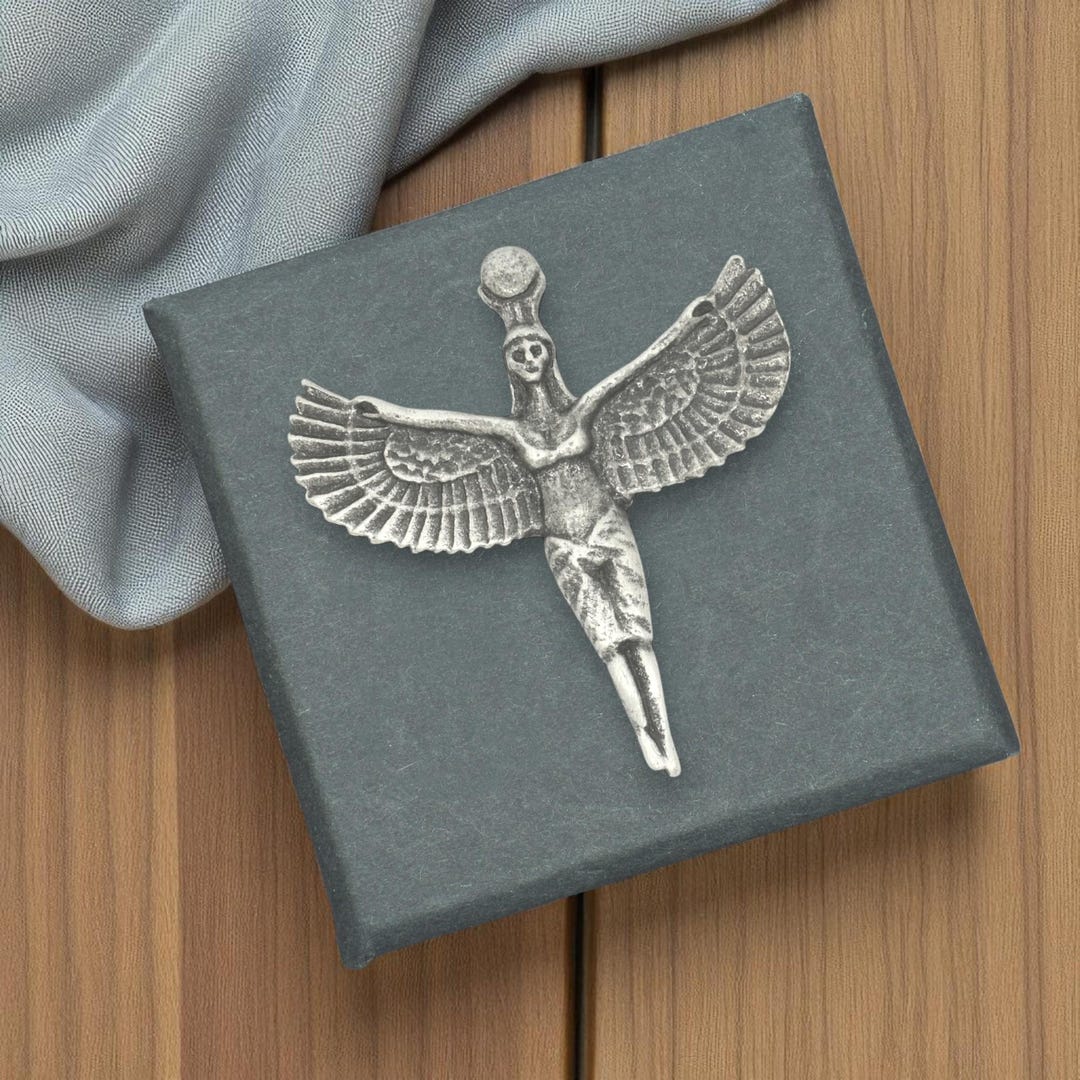 English Handmade Pewter Isis Egyptian Goddess Lapel Pin Badge Presented ...