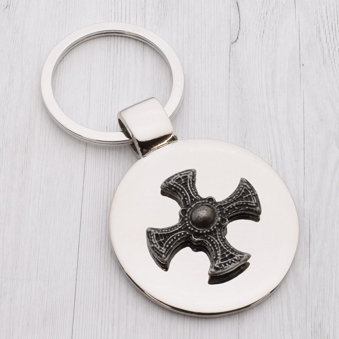 Beautiful Pewter St Cuthbert's Cross Design With Special Personalised ...
