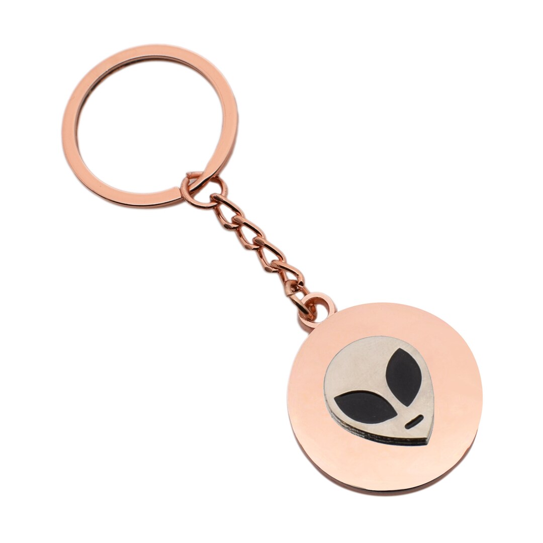 Alien Head UFO Design With Special Personalised Engraved Message Rose ...