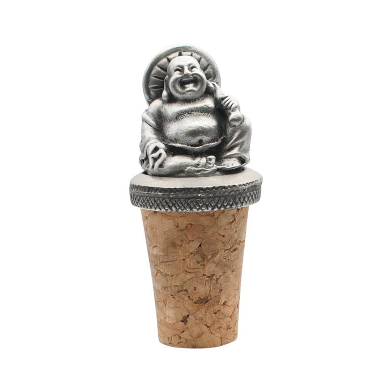 English Made Pewter & Cork Buddha Wine Bottle Stopper - Etsy Canada