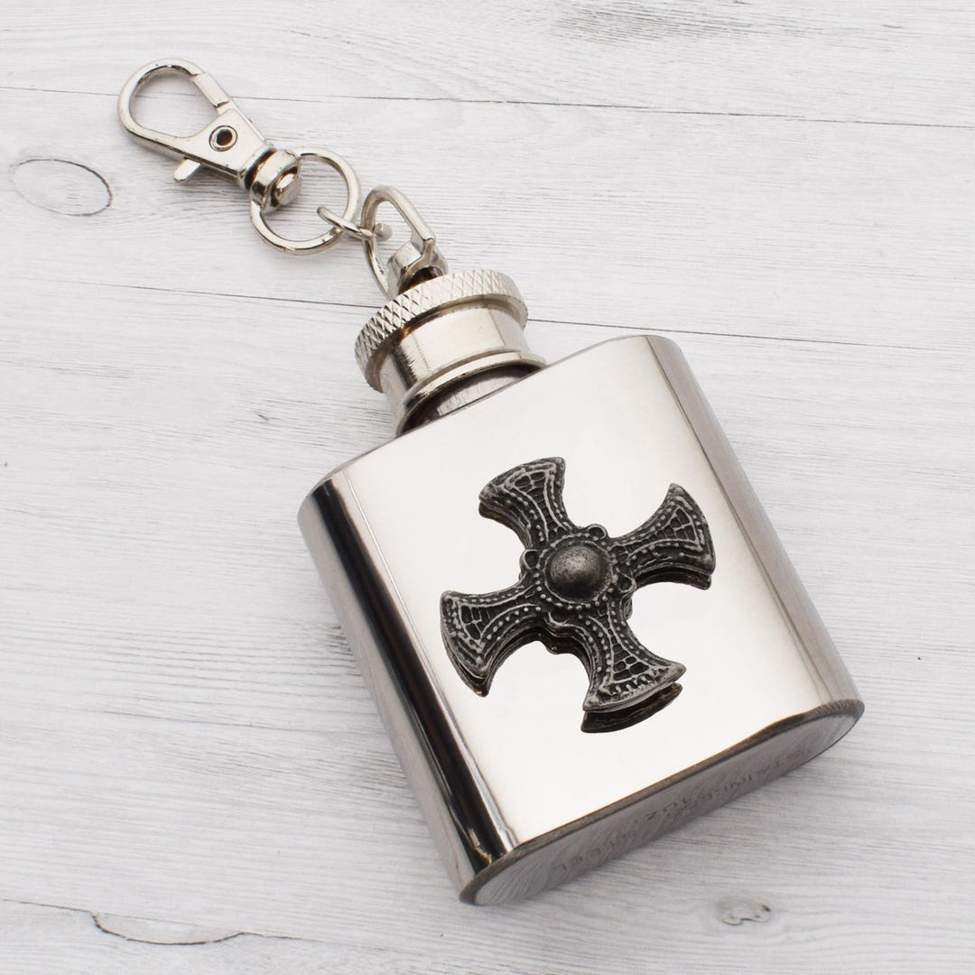 Pewter St Cuthbert's Cross Design | Personalised Short Message on Back ...