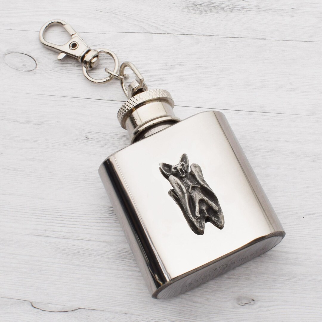 Pewter Closed Wing Bat Design | Personalised Short Message on Back ...