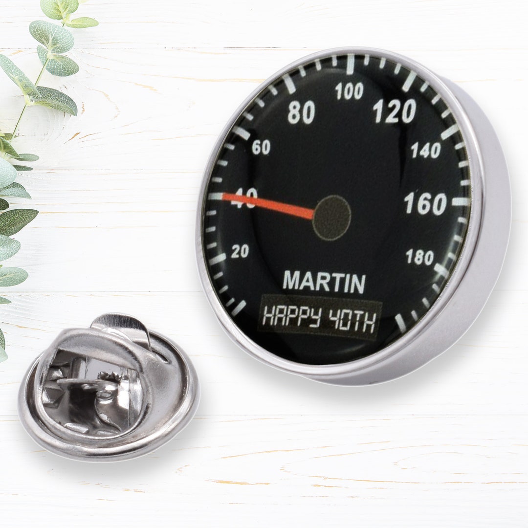 Personalised With Birthday and Name Speedo Design Lapel Pin Presented ...