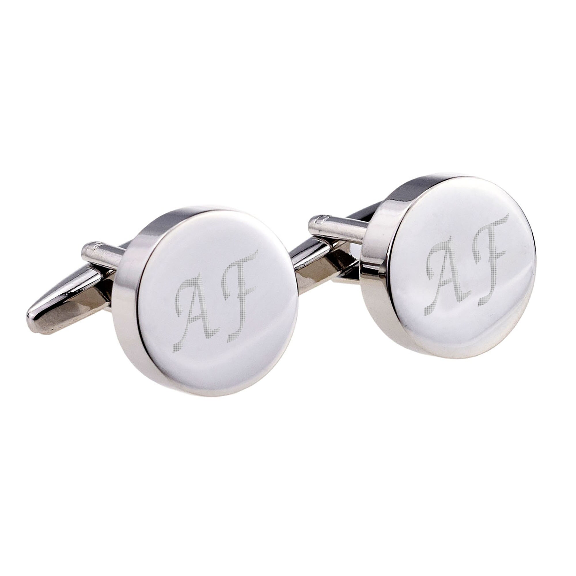 Personalised Engraved Initials Design Cufflinks in a Black - Etsy UK