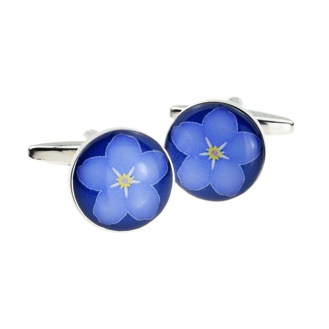 Masonic Forget Me Not Image Cufflinks Presented in Personalised Chrome ...