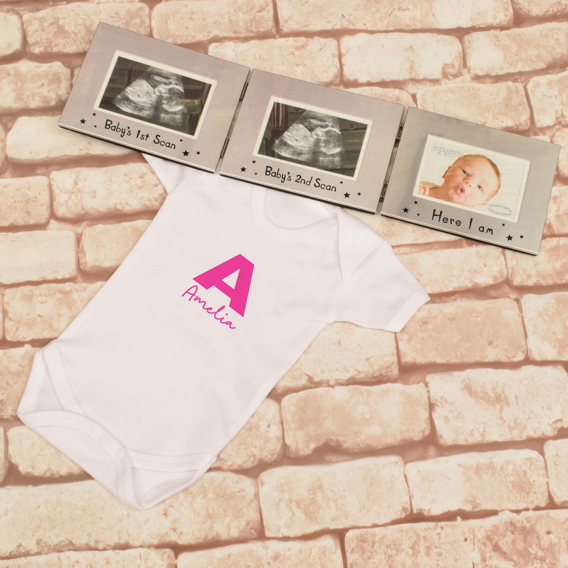 Personalised With Name Baby Grow Set Including Triple - Etsy UK