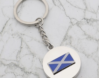 Personalised Scottish Flag Key Chain Keyring Luggage Tag Zipper Pull ...