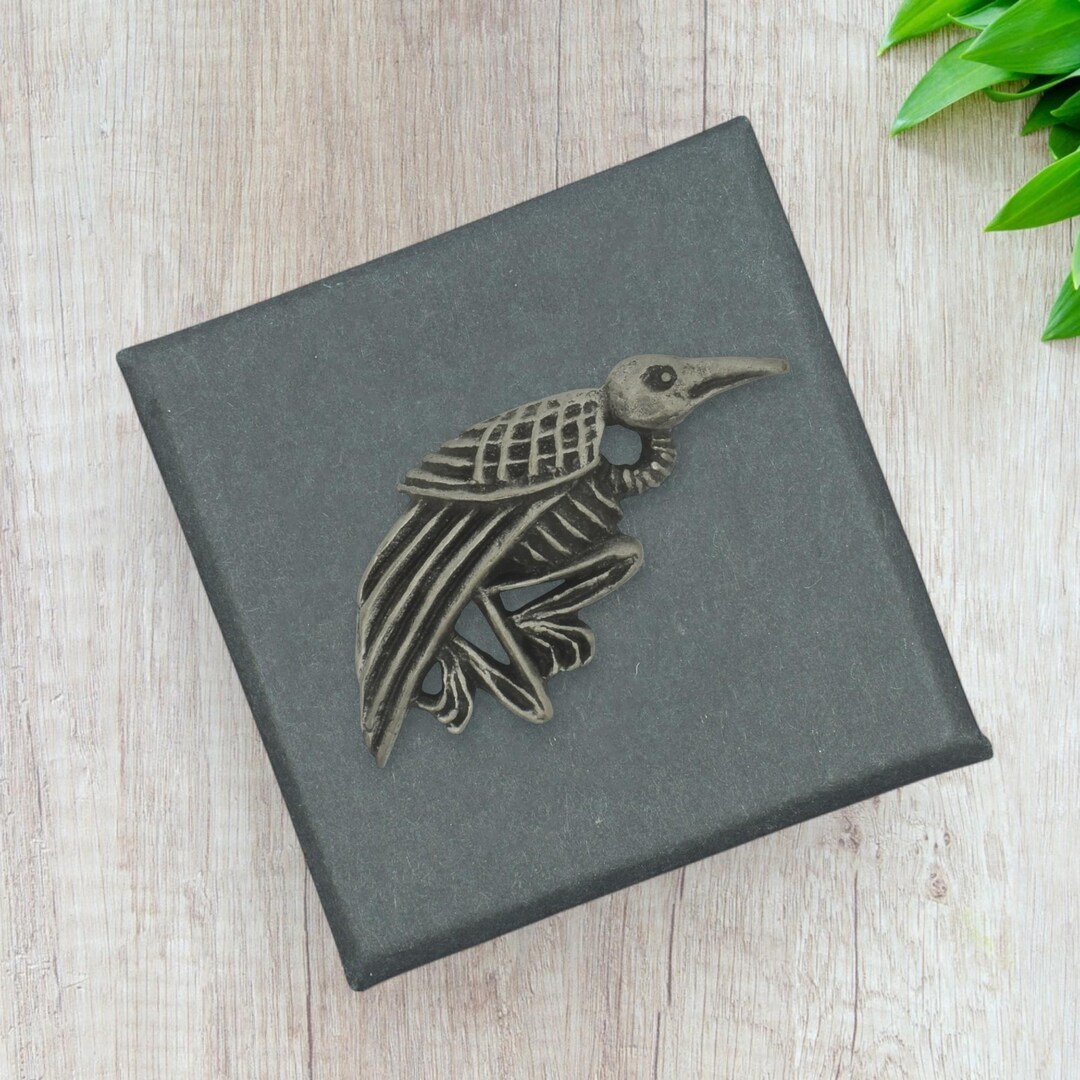 English Handmade Pewter Roadkill Starling Lapel Pin Badge Presented in ...