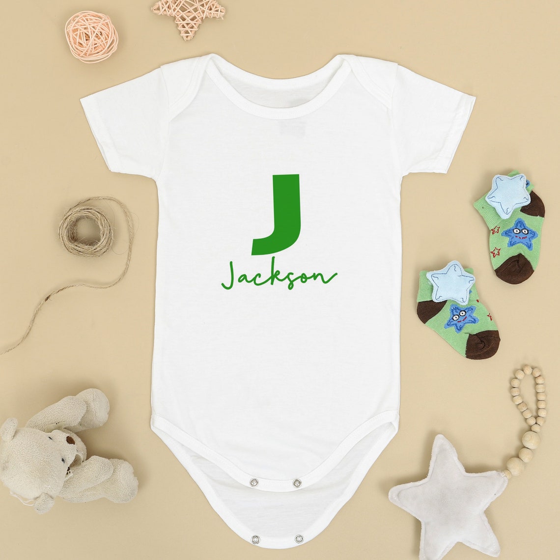 Personalised With Name Baby Grow Set Including Triple - Etsy UK