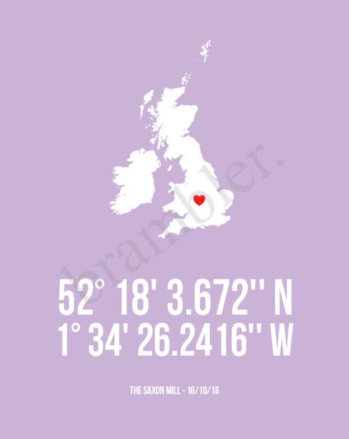 Personalised Map Coordinates Print - Etsy UK