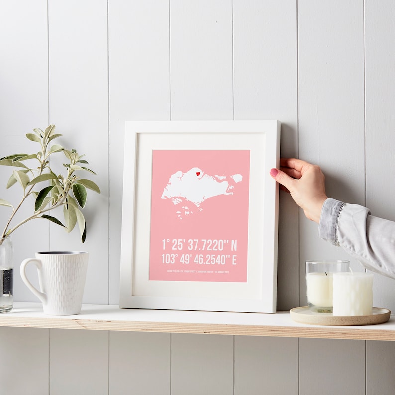 Personalised Map Coordinates Print - Etsy UK