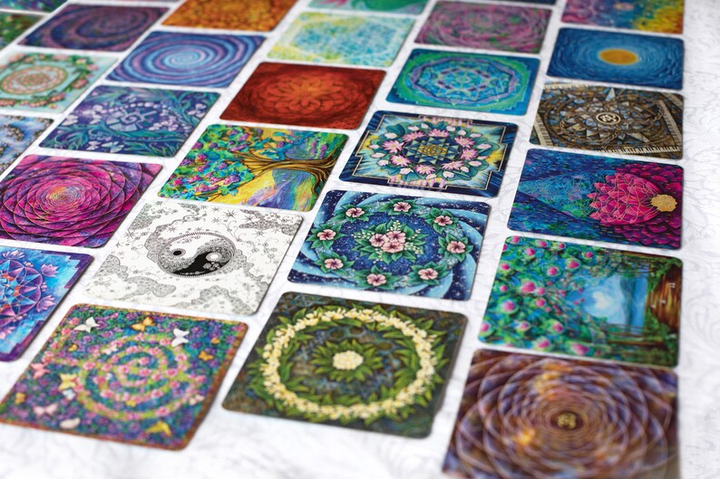 Luxury Oracle Cards Deck 108 Sacred Geometry Art Unique Yoga | Etsy