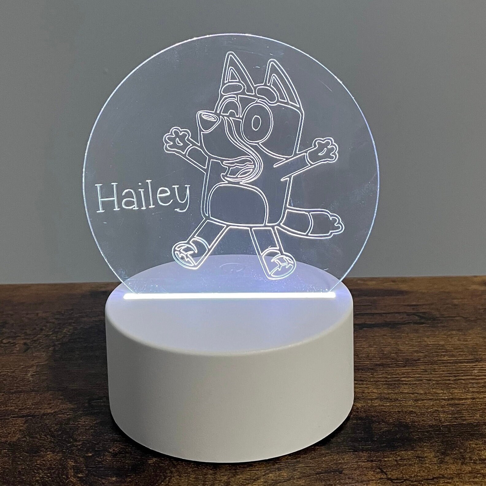 Cartoon Character Lamp, Bluey Night Light, Personalized With Any Name ...