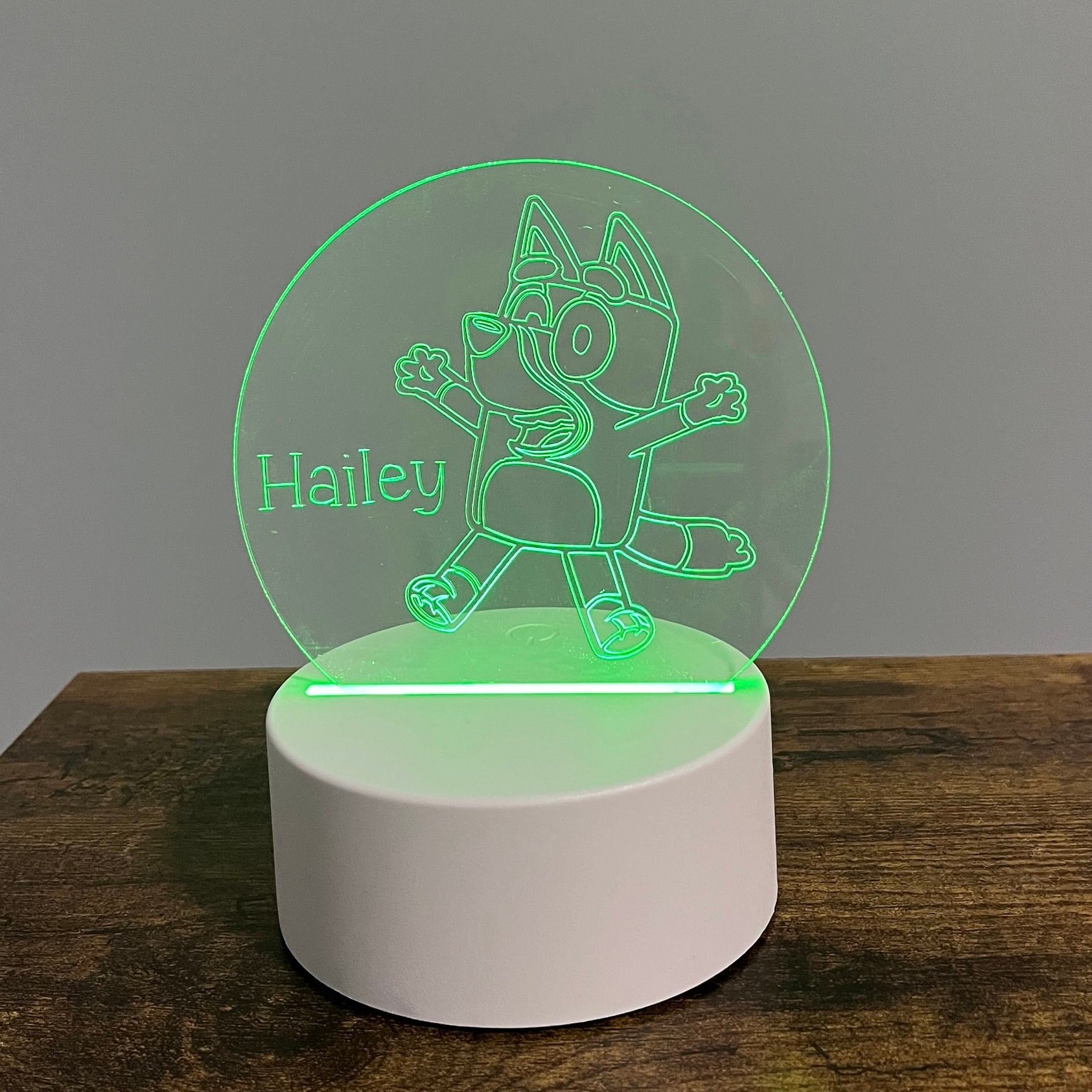 Cartoon Character Lamp, Bluey Night Light, Personalized With Any Name ...