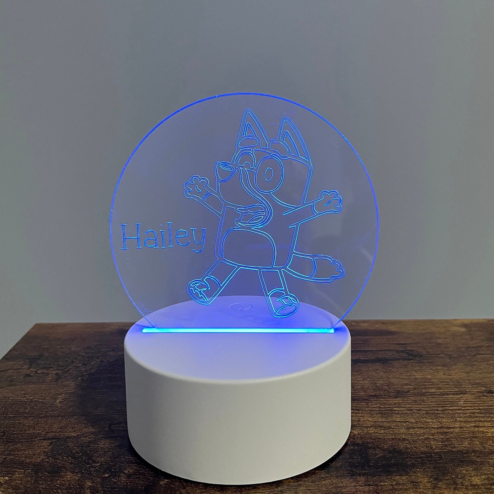 Cartoon Character Lamp, Bluey Night Light, Personalized With Any Name ...