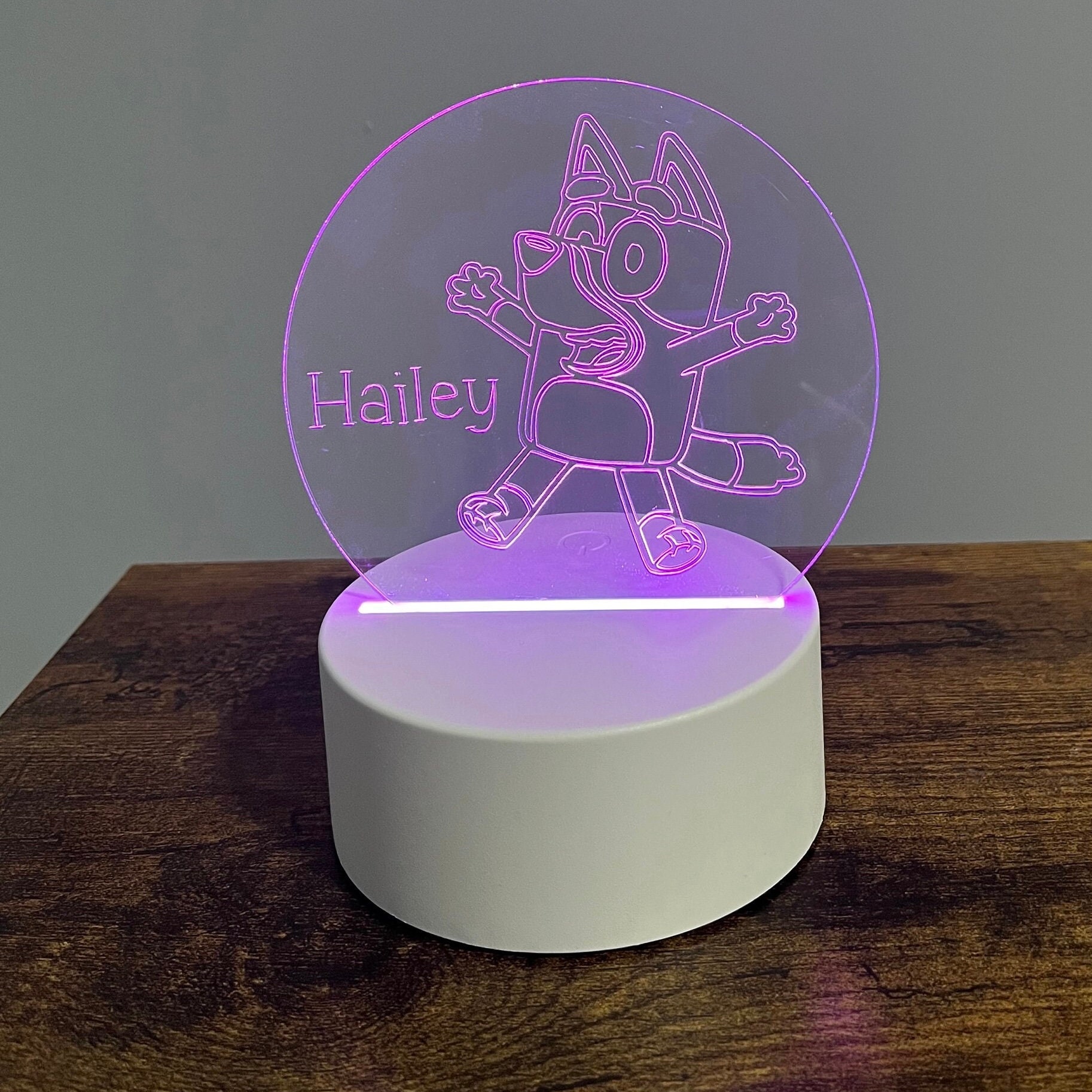 Cartoon Character Lamp, Bluey Night Light, Personalized With Any Name ...