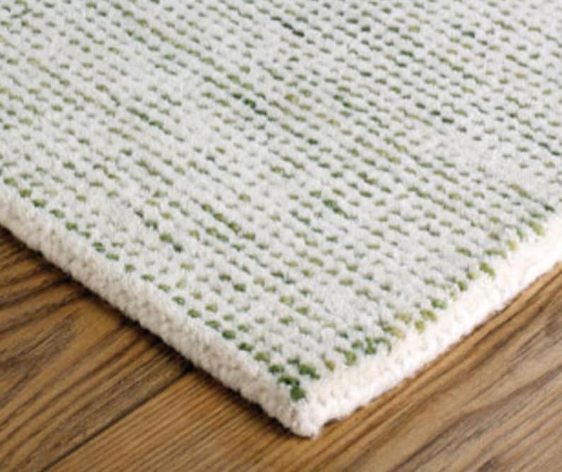 Green Cream Rug Hand Tufted Rug Traditional Rug Wool Rug - Etsy