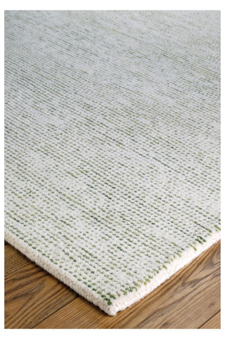 Green Cream Rug Hand Tufted Rug Traditional Rug Wool Rug - Etsy