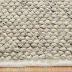 Wool Rug, Grey, 100% Wool, Boho Rug, Bohemian, Loop Rug, 80 X 150 Cms ...