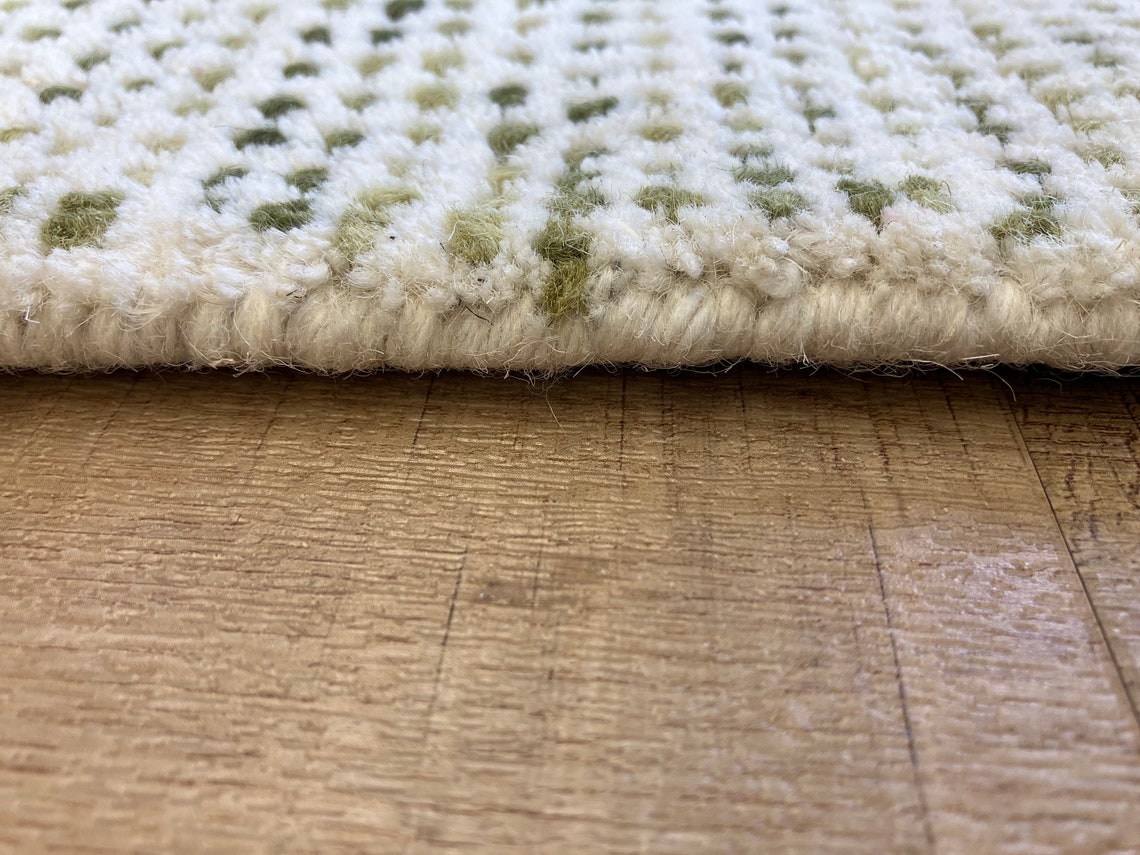 Green Cream Rug Hand Tufted Rug Traditional Rug Wool Rug - Etsy