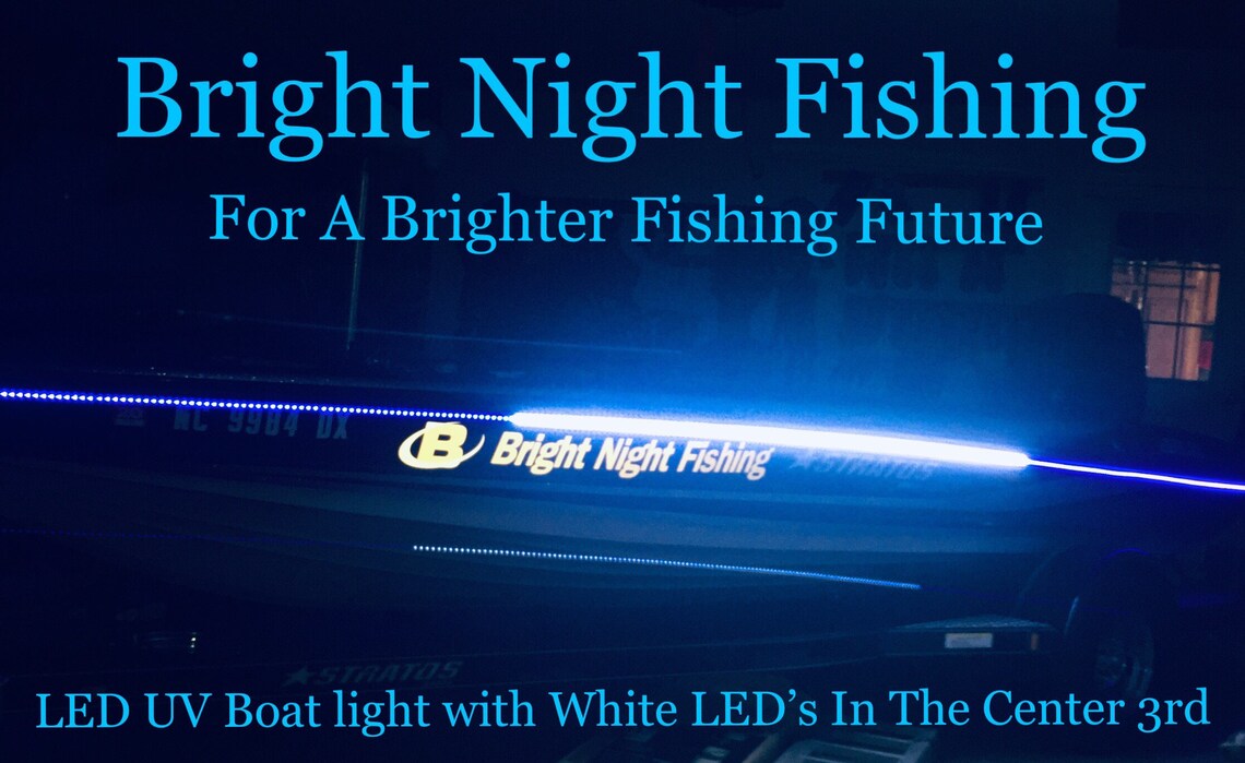 16ft or 20 Ft LED Black Light With White Night Fishing LED Strip UV ...