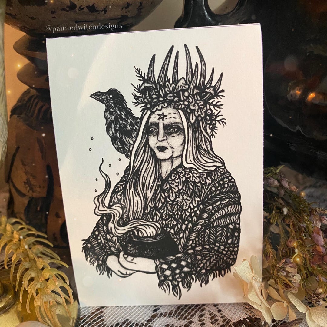 Cailleach Wise Winter Crone Pagan Deity Art Print - Etsy