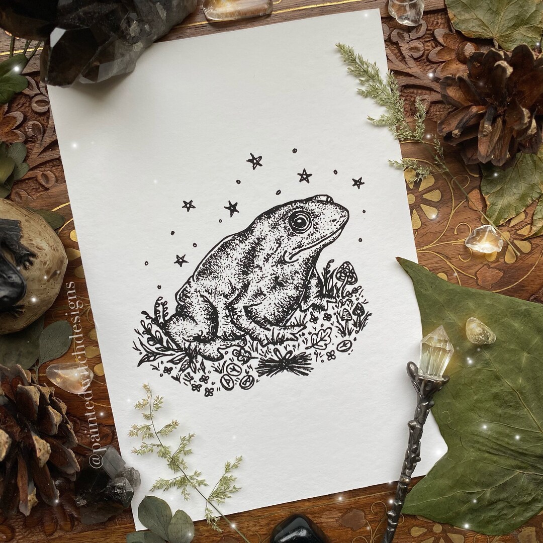 Toad Familiar / Witch’s Familiar Art Print - Etsy