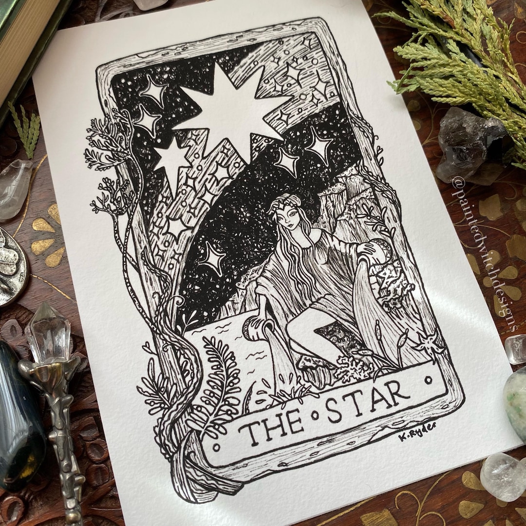 The Star Tarot Card Art Print - Etsy