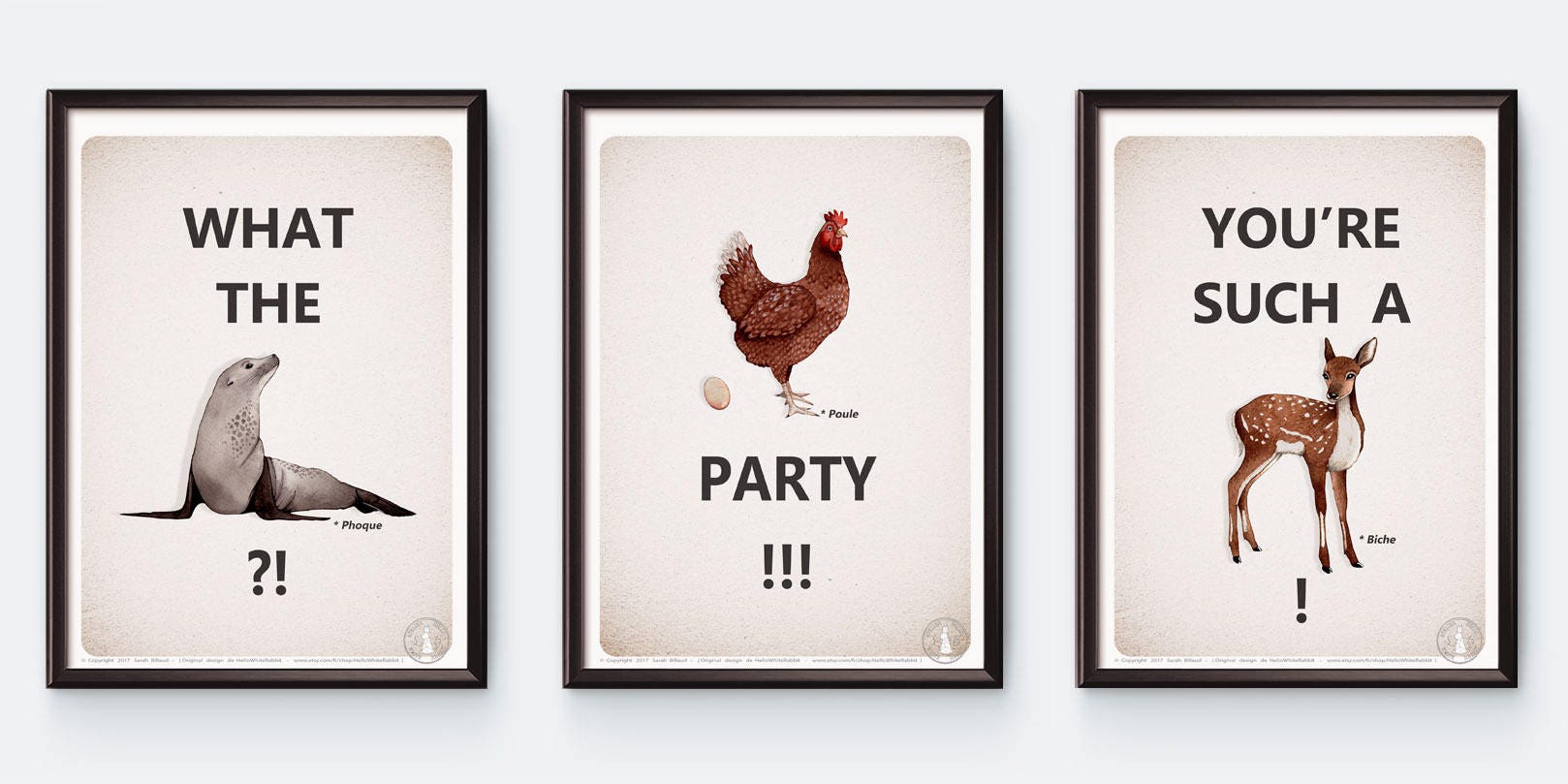 Chicken Poster Watercolor Drawing Hen Funny Message | Etsy