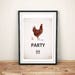 Chicken Poster Watercolor Drawing Hen, Funny Message Poster, Pool Party ...