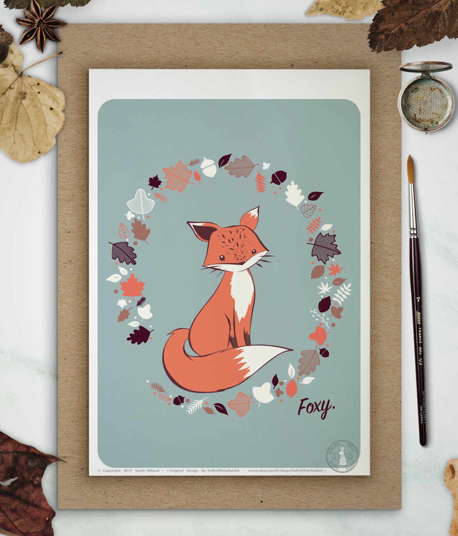 Affiche Renard Chambre d'enfant Illustration bébé | Etsy