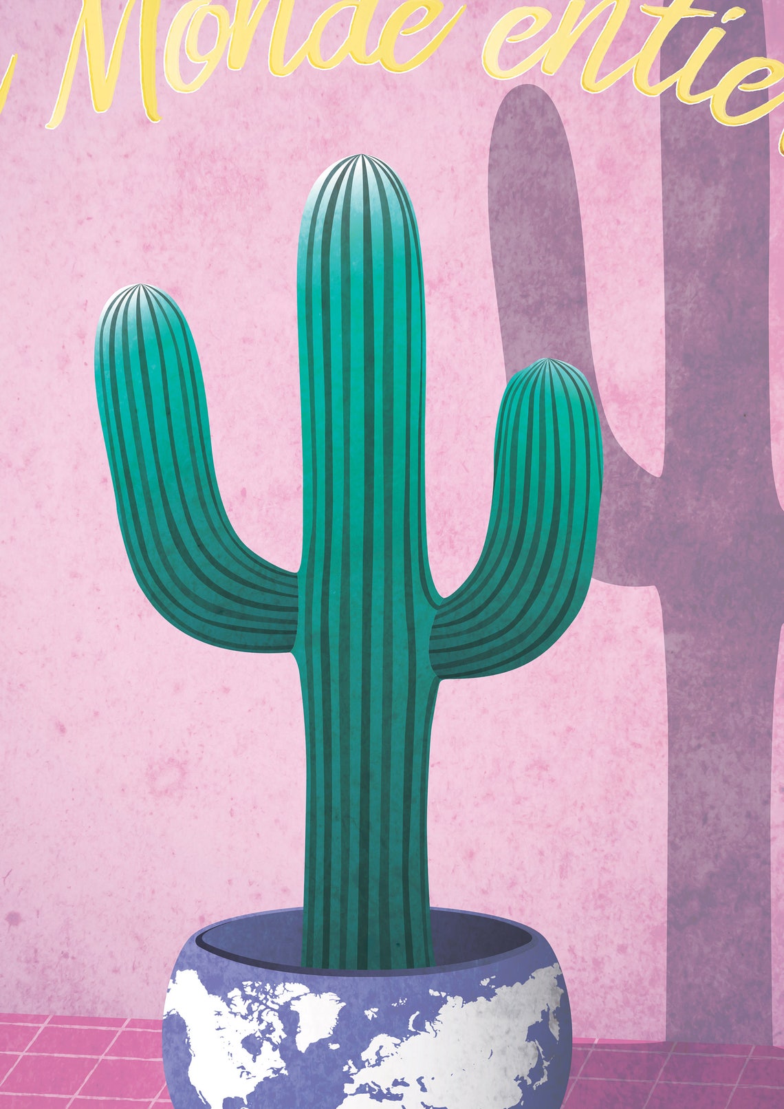 Affiche Cactus Illustration plante Dessin botanique | Etsy