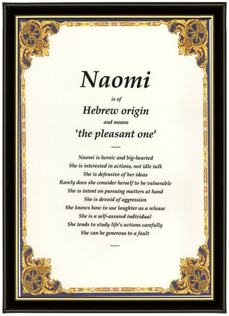 Personalised First Name Meaning Origin Gift Regal Gold Background ...