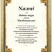 Personalised First Name Meaning Origin Gift Regal Gold Background ...