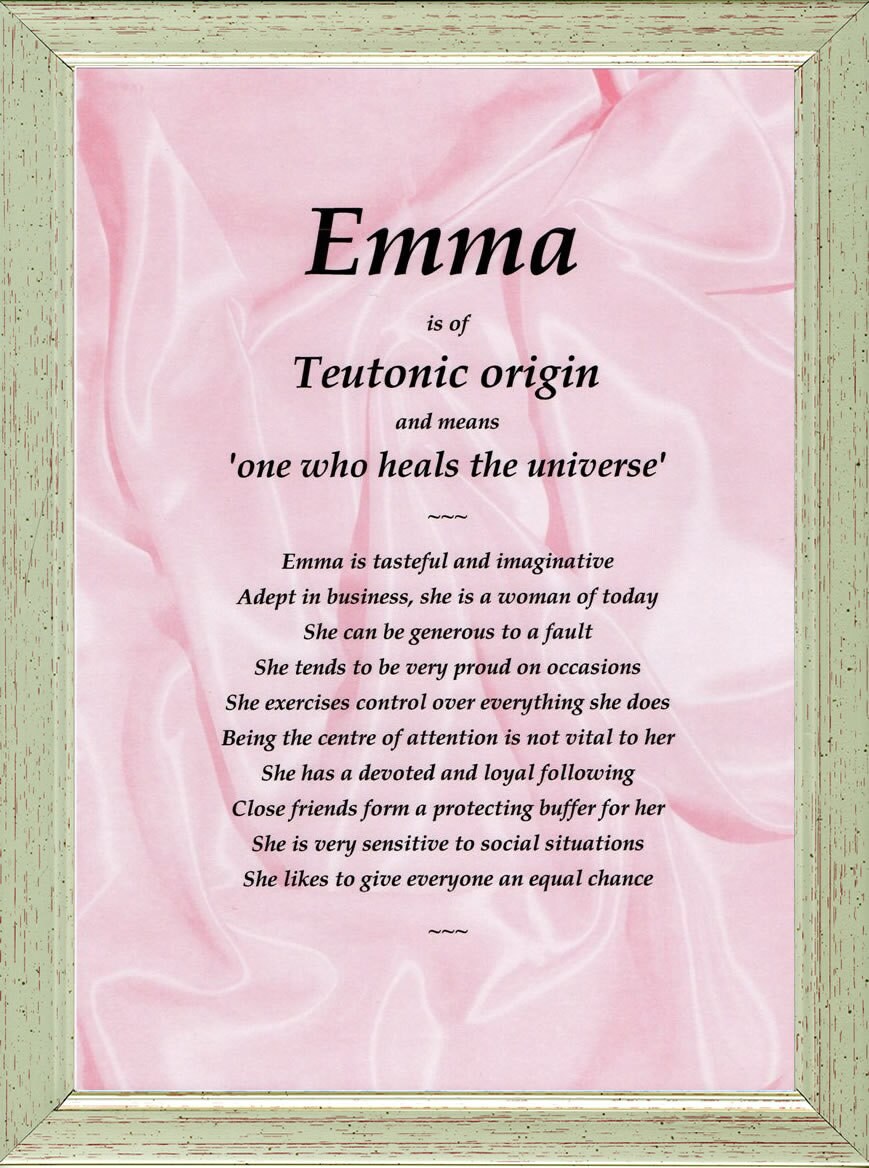 Personalised First Name Meaning Origin Gift Satin Pink - Etsy