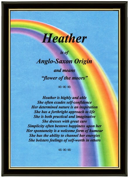 Personalised First Name Meaning & Origin Gift in a Rainbow Background ...
