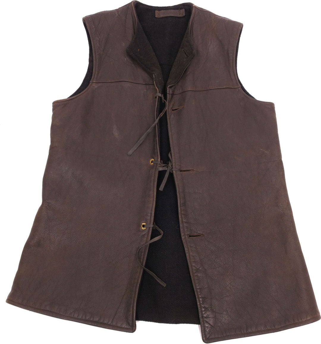 Vintage Horsehide Leather Tank Vest 1940's WW11 Era - Etsy