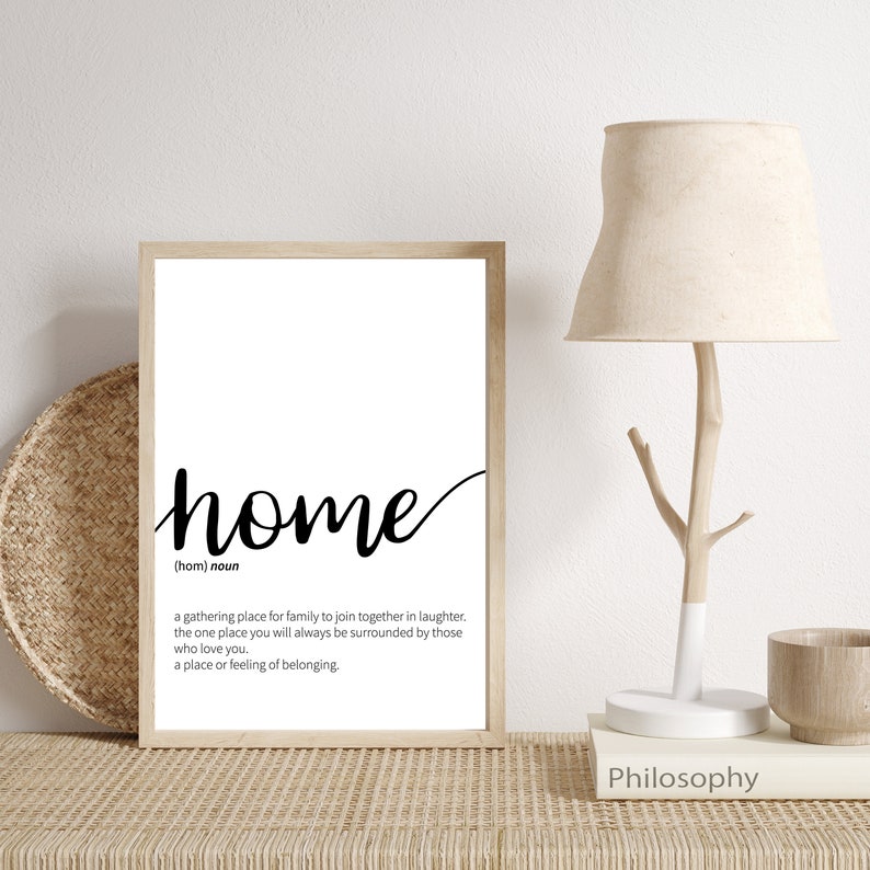 Home Definition Print Home Inspirational Home Quote Print - Etsy UK