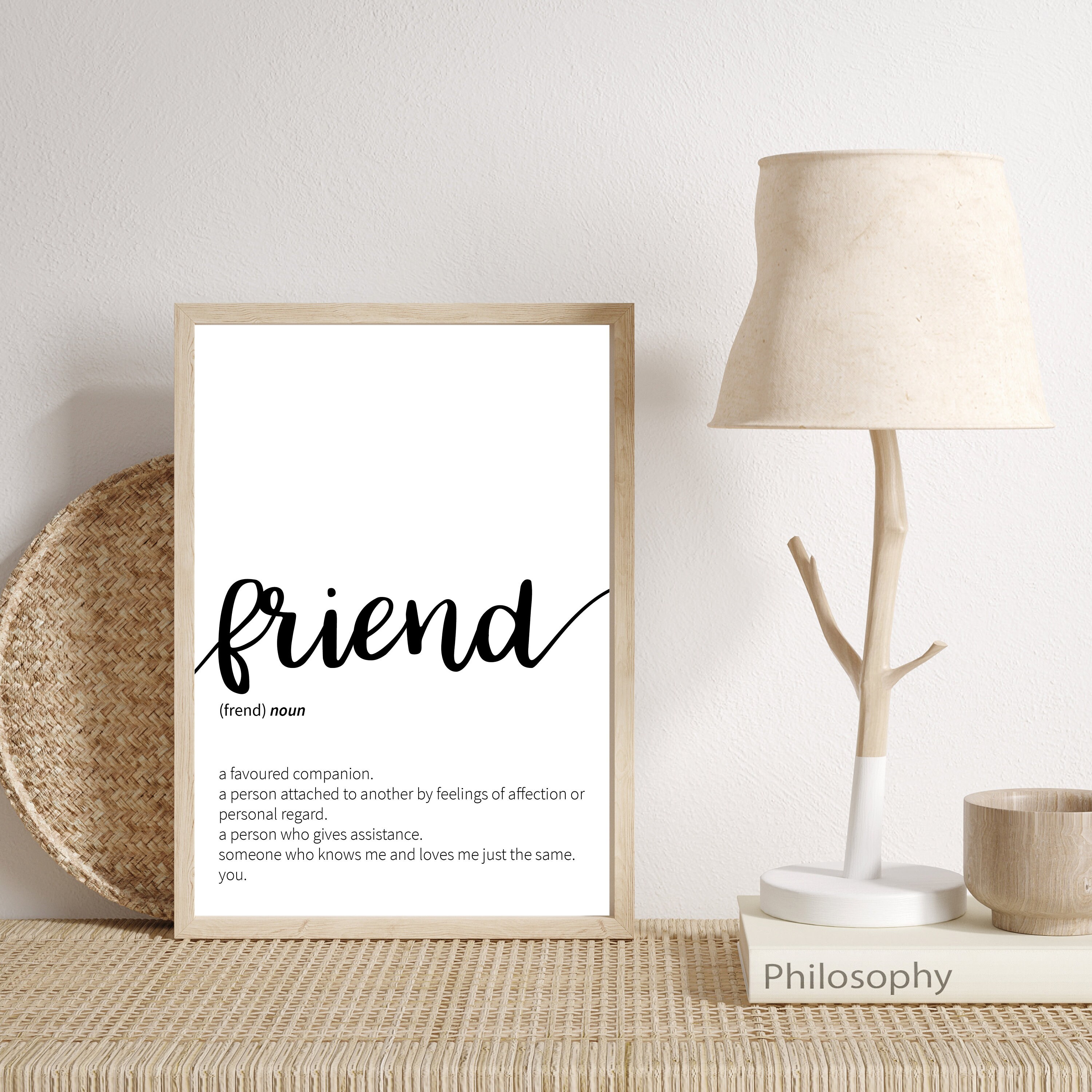 Friend Definition Print Gift for Friend Friendship Print | Etsy