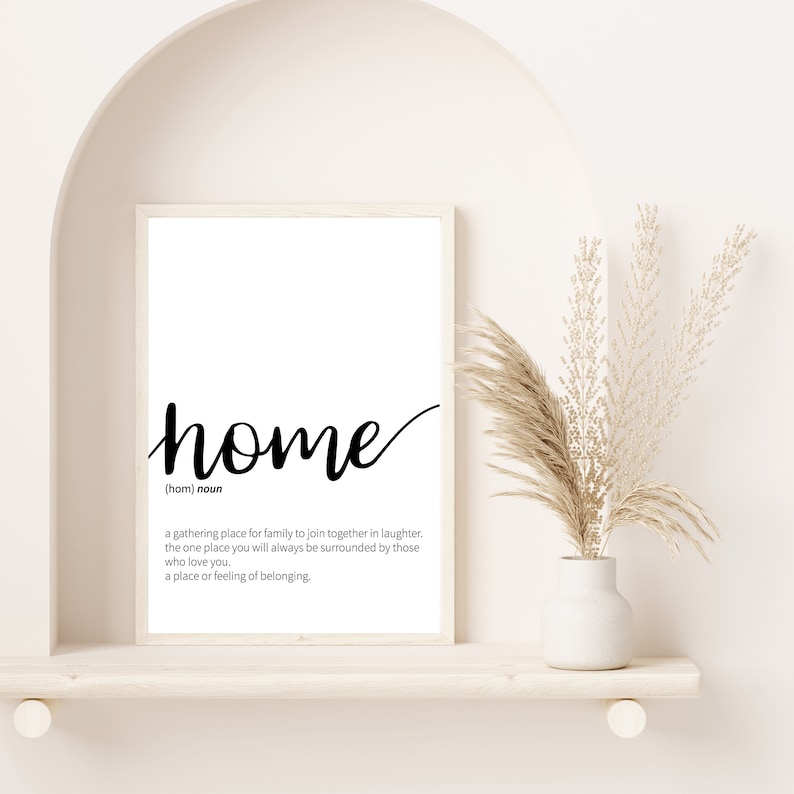 Home Definition Print Home Inspirational Home Quote Print - Etsy UK