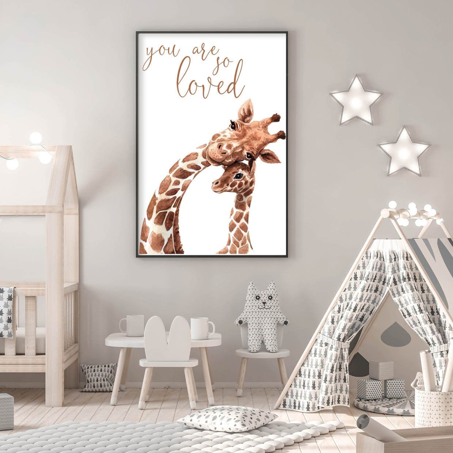 Giraffe Print Giraffe Art Giraffe Animal Nursery Decor - Etsy UK
