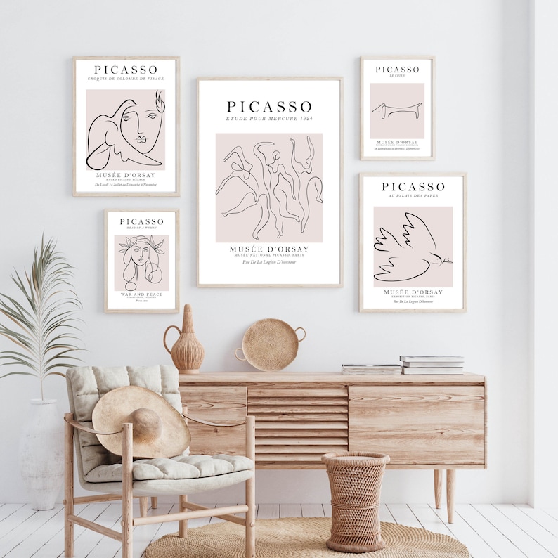 Pablo Picasso Print Set of 5 Pablo Picasso Prints Gallery | Etsy UK