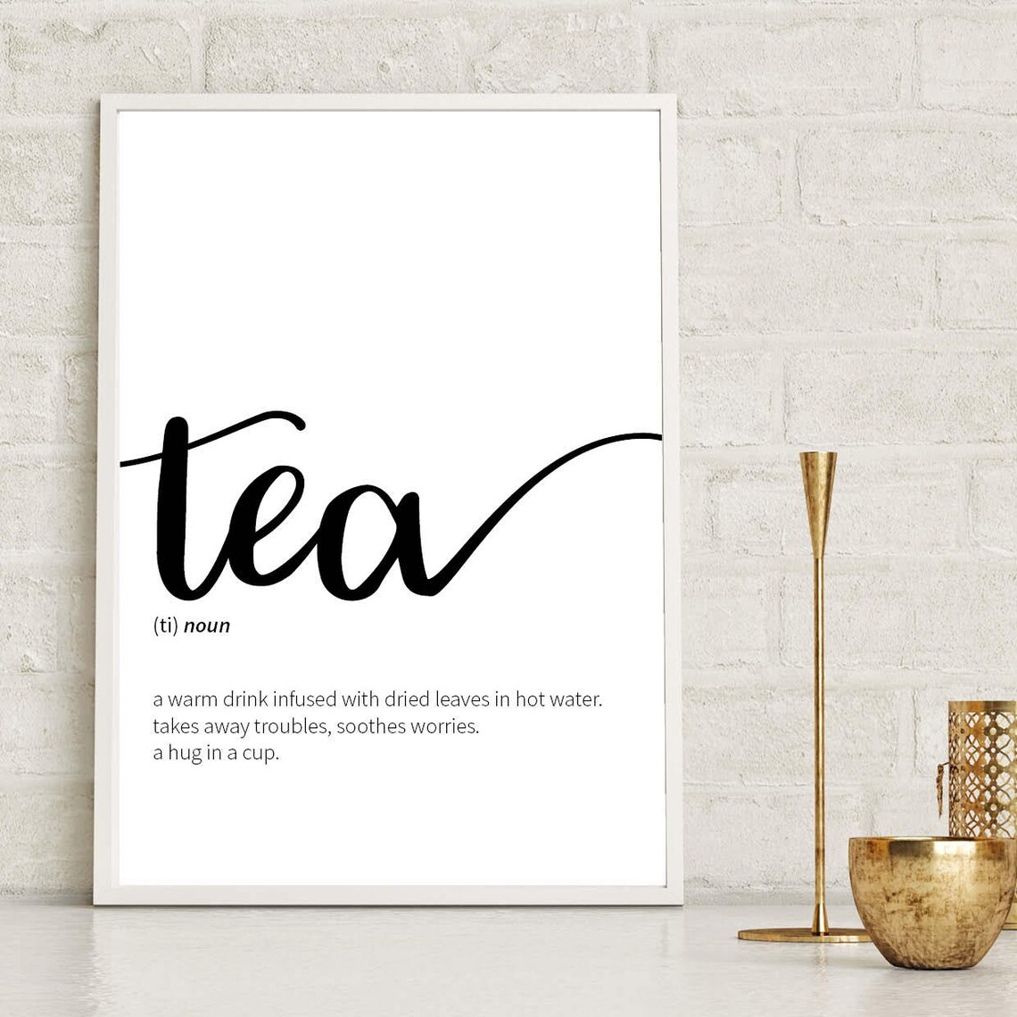 Tea Definition Print Kitchen Definition Print Tea Sign Tea | Etsy