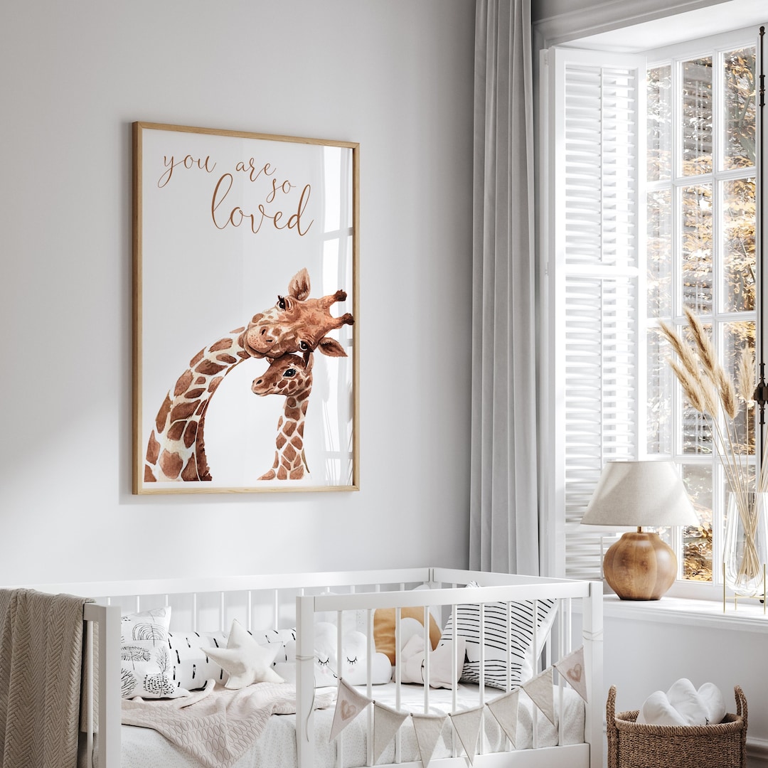 Giraffe Print, Giraffe Art, Giraffe Animal Nursery Decor, Giraffe ...