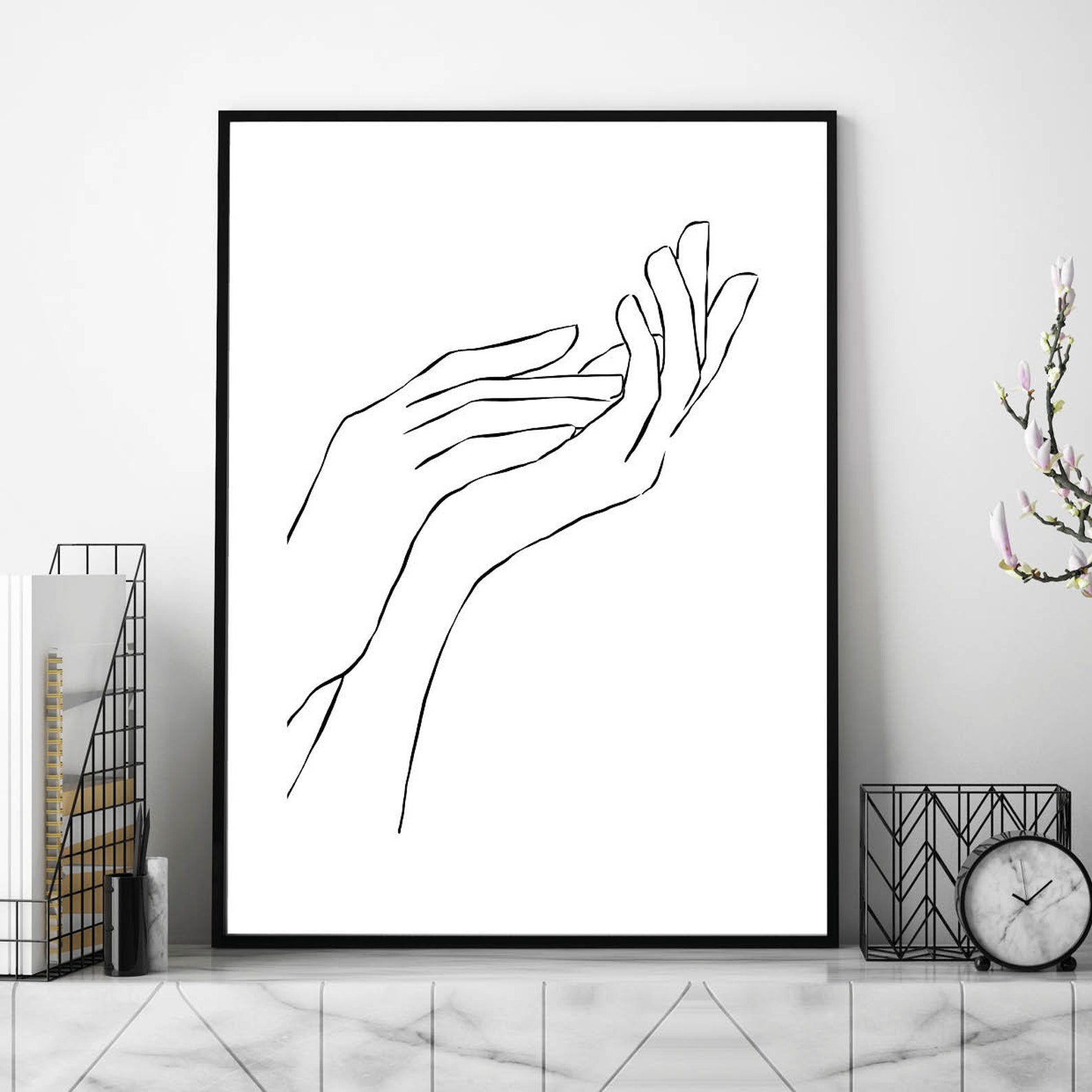 Hand Line Art Hand Line Drawing Line Art Hands Line Drawing - Etsy