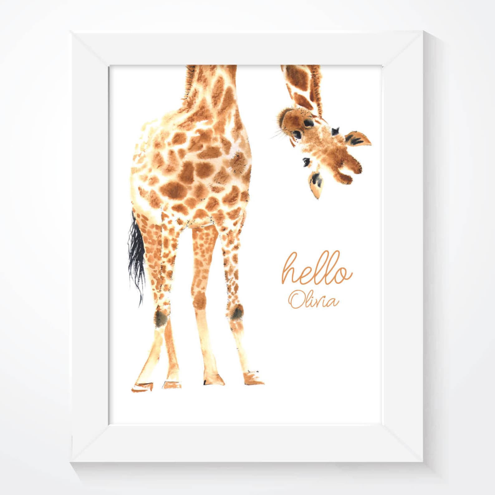 Giraffe Print Giraffe Art Giraffe Animal Nursery Decor | Etsy