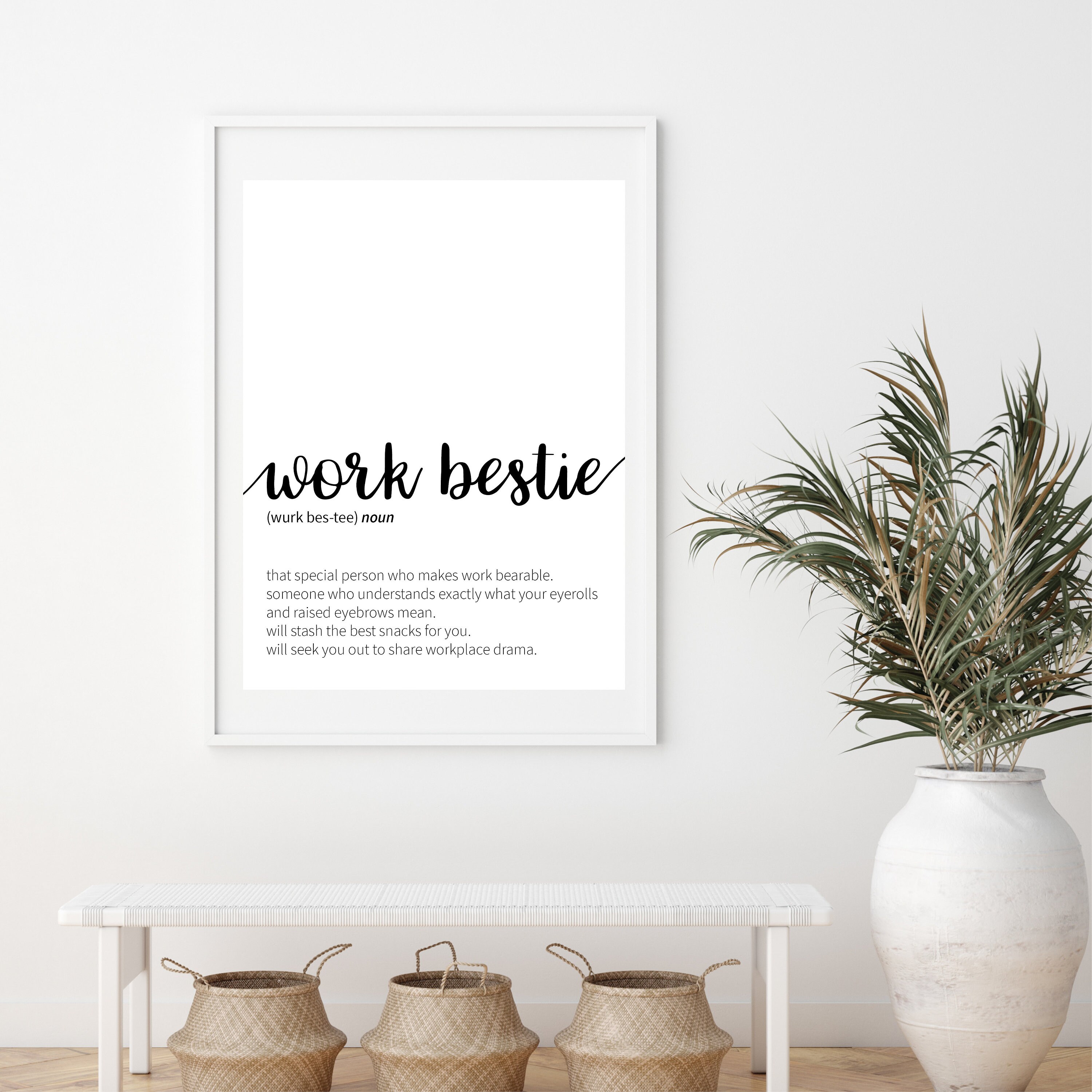 Work Bestie Definition Print Work Friend Gifts Work Birthday - Etsy UK