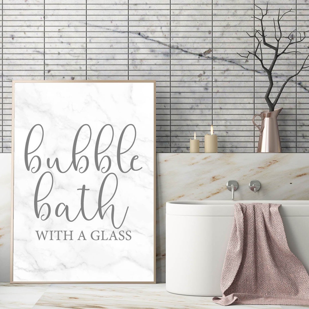 Bathroom Print, Bathroom Wall Art, Bathroom Wall Decor, Bubble Bath ...